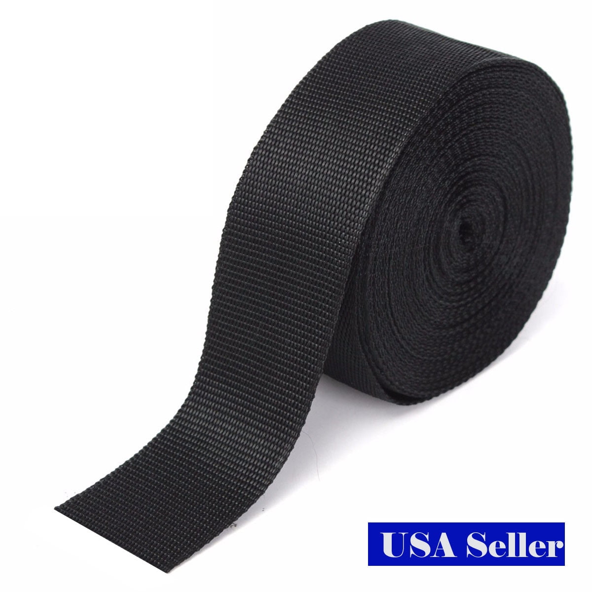 MTP MTP 2" x 1 Yards Polypropylene Webbing: Black Nylon Strap For belt ...