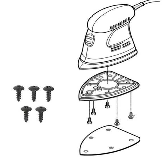 MTP Mouse Pad Screw (5) For Ryobi Corner Cat Sander HM-CFS1501-01 ...