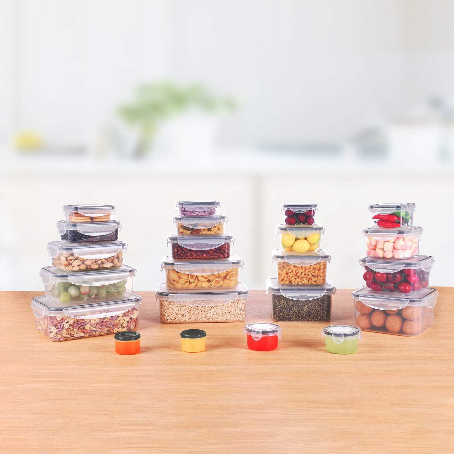 MTR 44 PC Food Storage Containers BPA Free Kitchen Stackable Storage ...