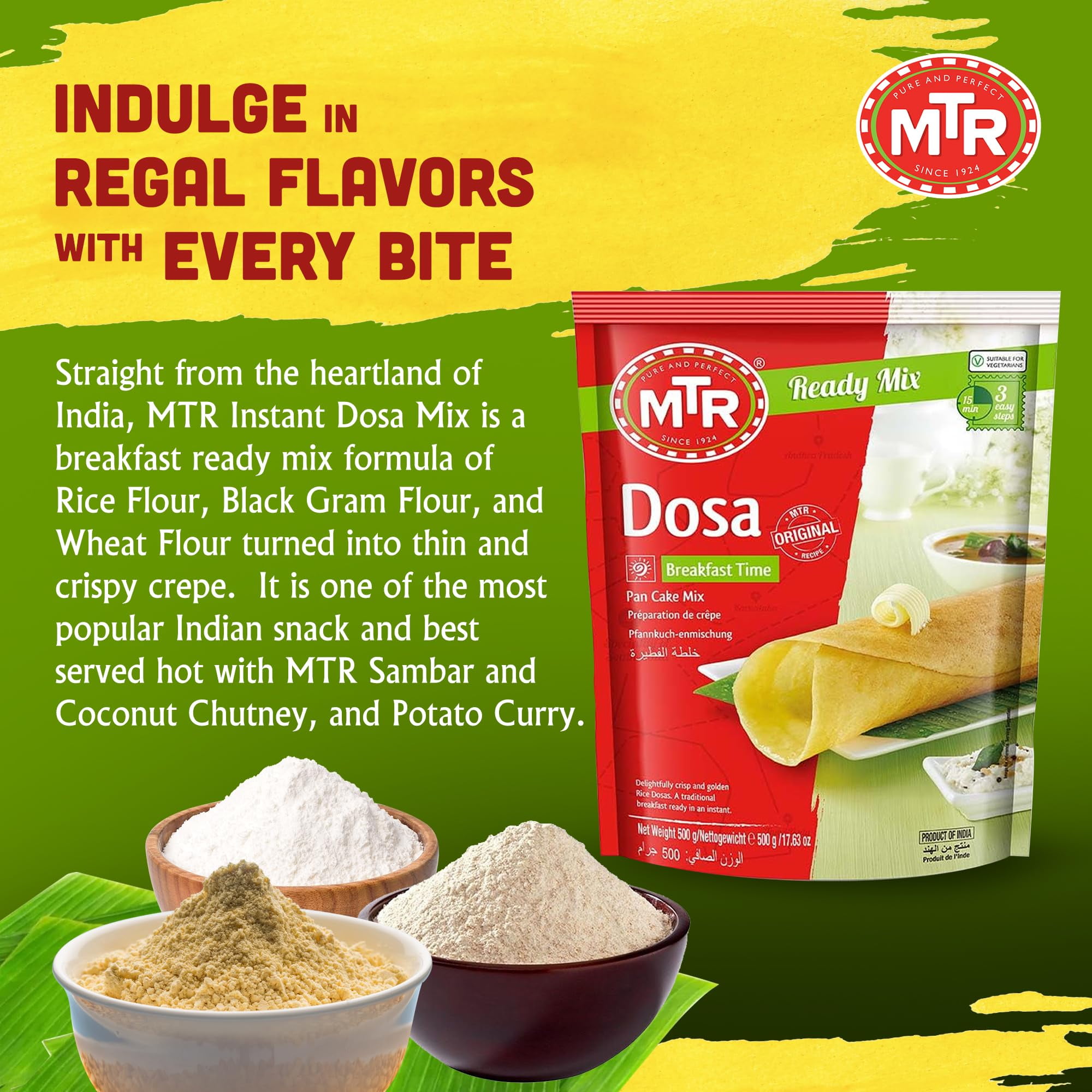 MTR Instant Dosa Mix - Ready to H2FSDCook Authentic Indian Breakfast ...