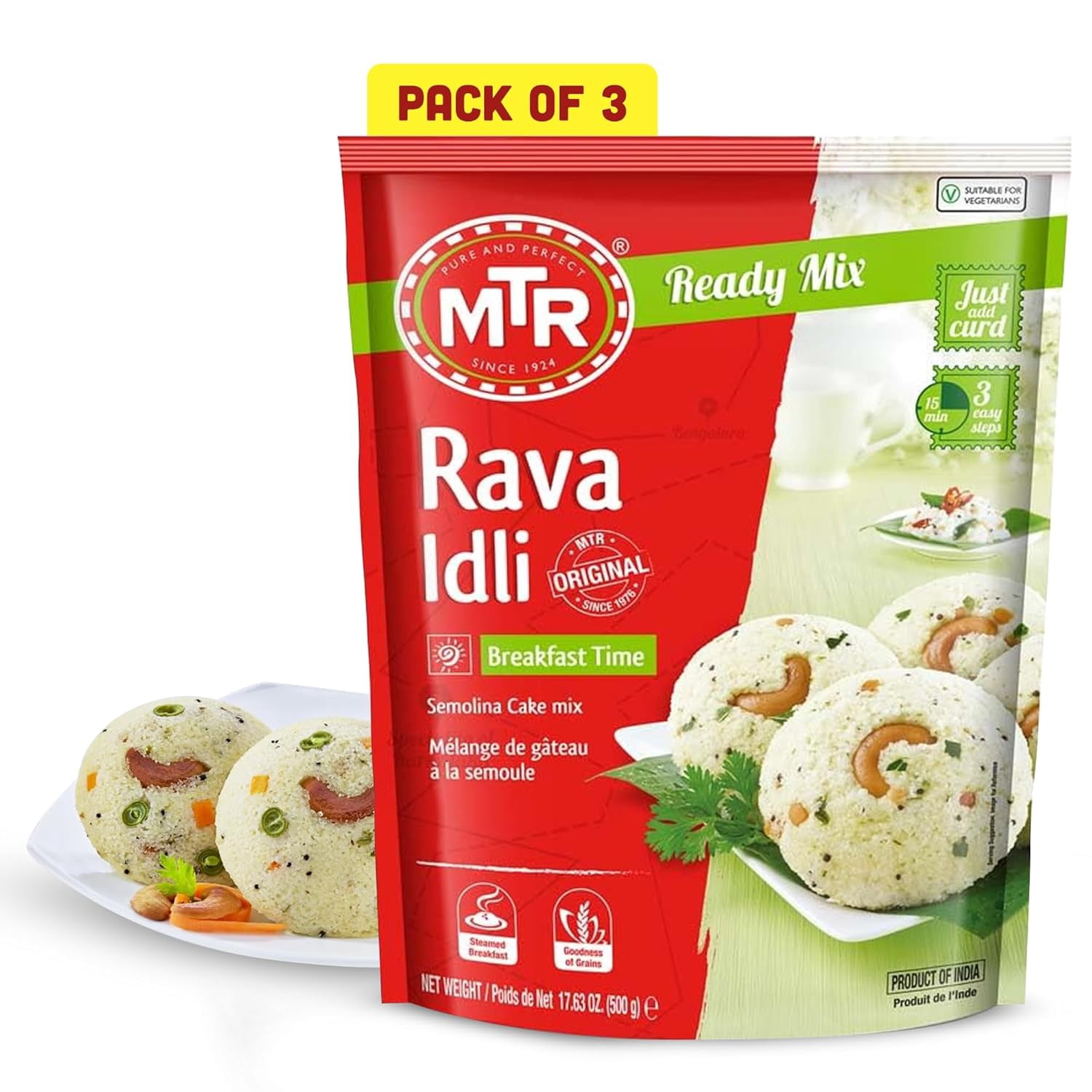 MTR Instant Rava Idli Mix - Ready to Cook Authentic Indian Breakfast ...