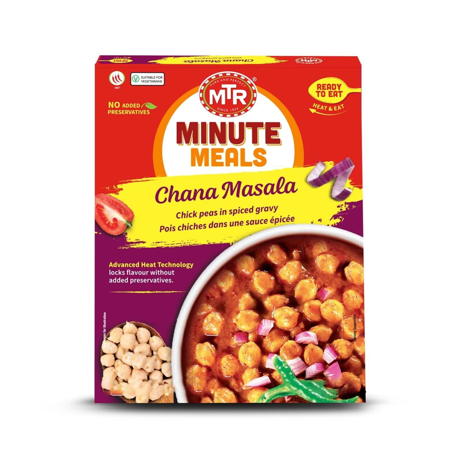 MTR Minute Meals Ready To Eat - Chana Masala 300g (Pack of 6 ...