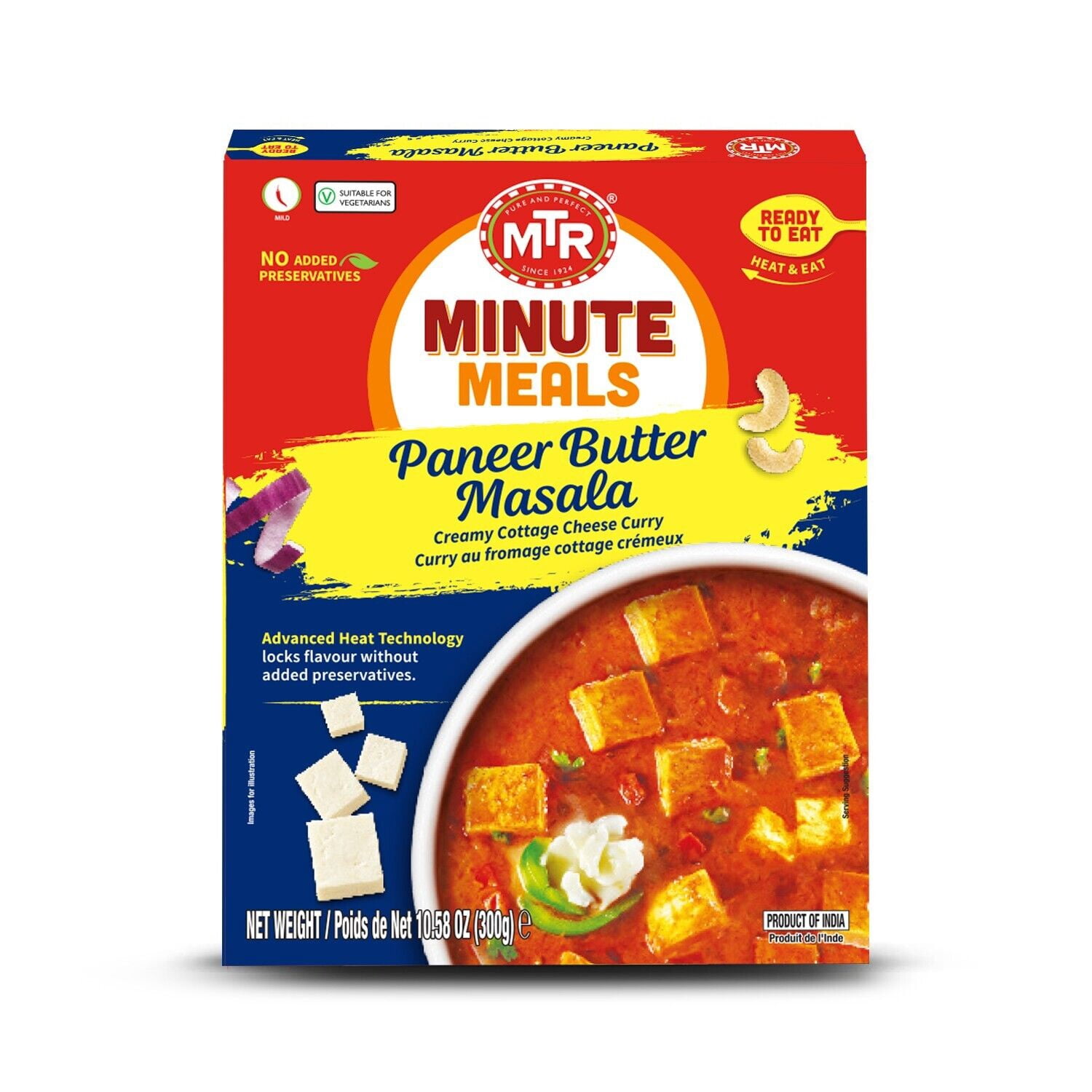 MTR Minute Meals Ready To Eat - Paneer Butter Masala 300g (Pack of 6 ...