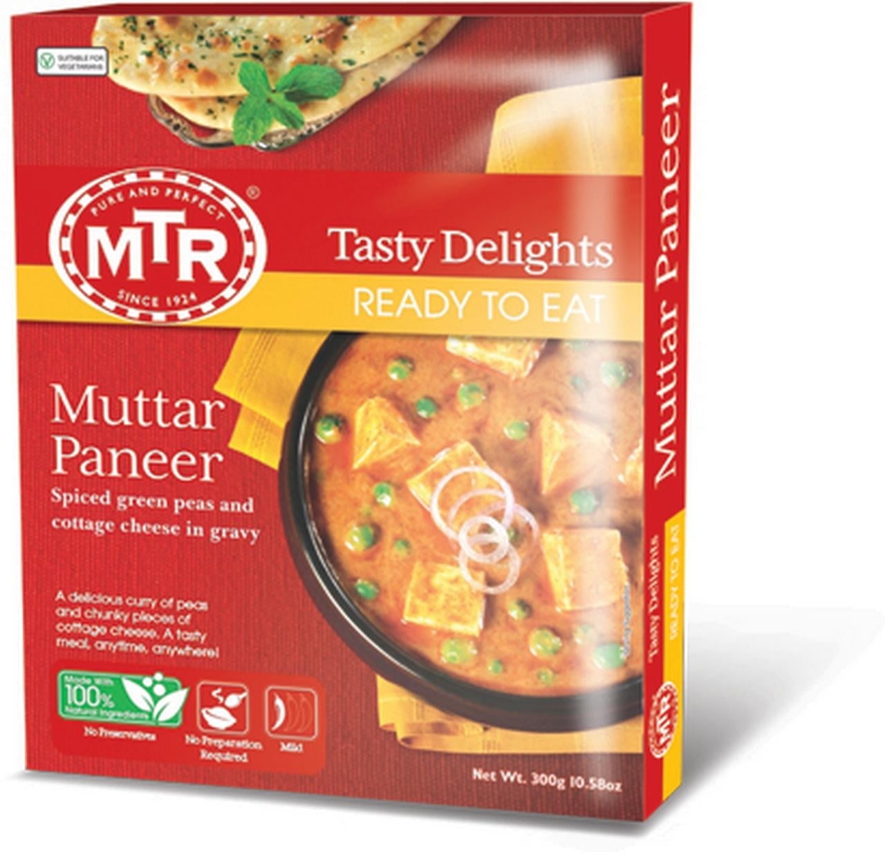 MTR Muttar Paneer (Ready-to-Eat) 10.5 oz box Pack of 2 - Walmart.com