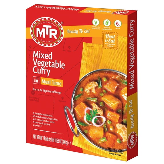Mtr Ready To Eat Mixed Vegatable Curry 300 gms - Instant Meal - Walmart.com