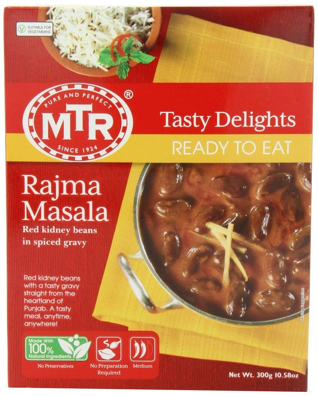 Mtr Ready To Eat Rajma Masala 300 gms - Instant Meal - Walmart.com