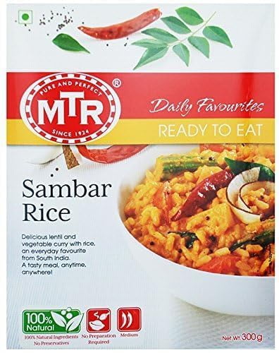 MTR Ready To Eat Sambar Rice 300 gms - Instant Meal - Walmart.com