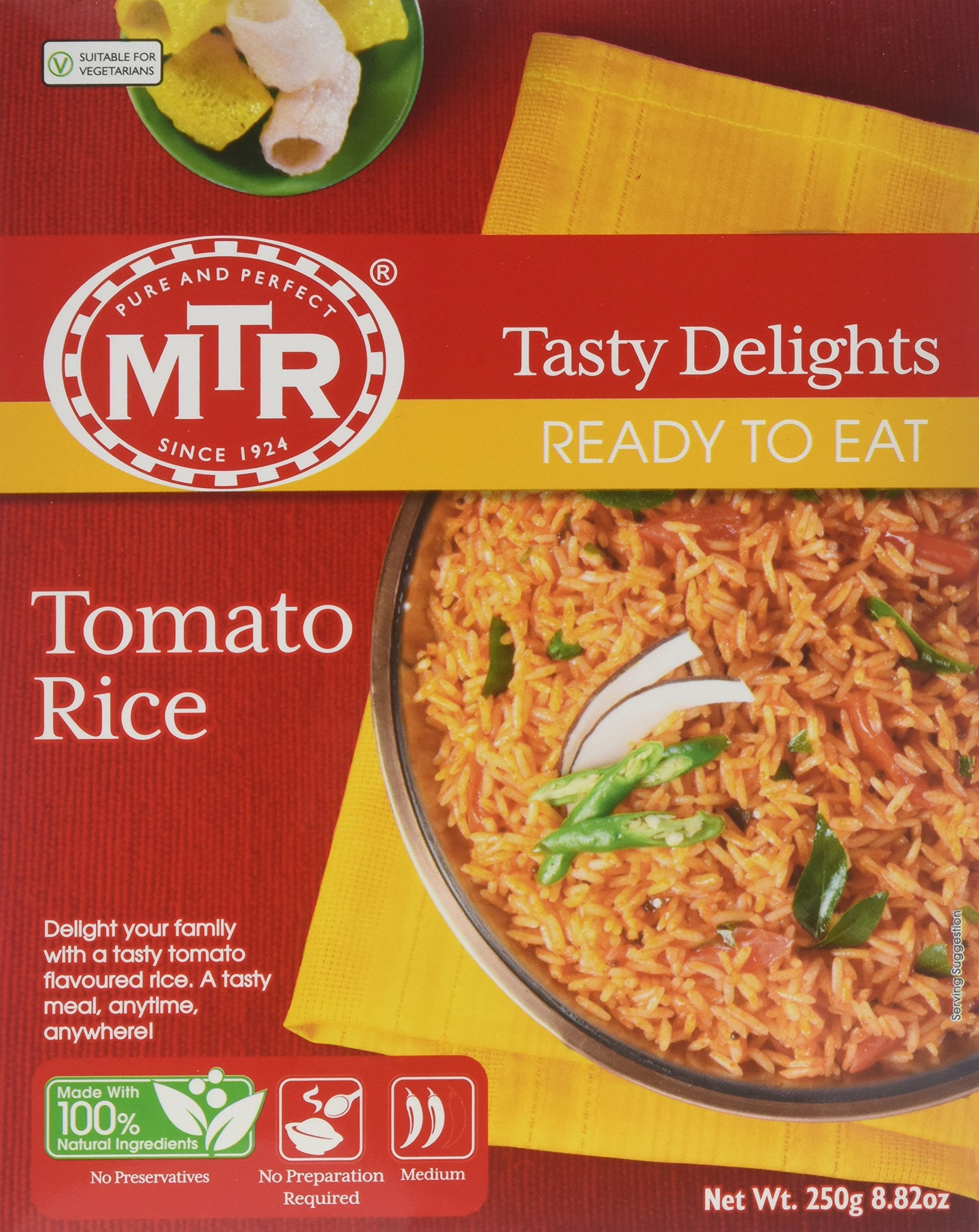 MTR Ready To Eat Tomato Rice 250 gms - Walmart.com