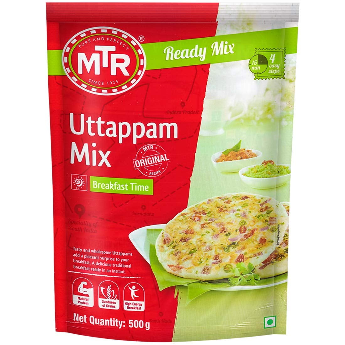 MTR Instant Uttappam Mix - Ready to Cook Authentic Indian Breakfast ...