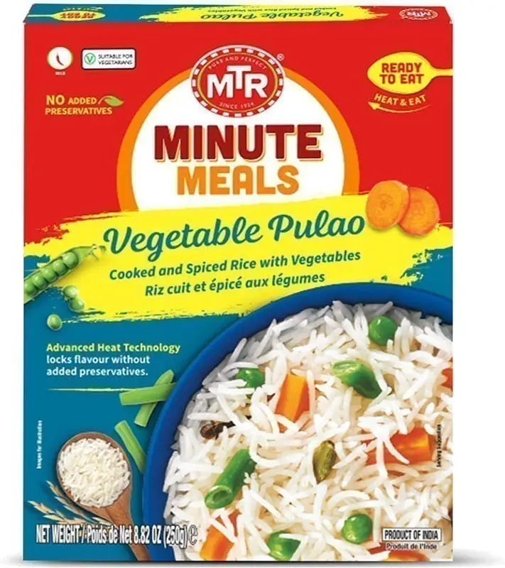 MTR Vegetable Pulao (Ready-to-Eat) 10.5 oz box Pack of 2 - Walmart ...