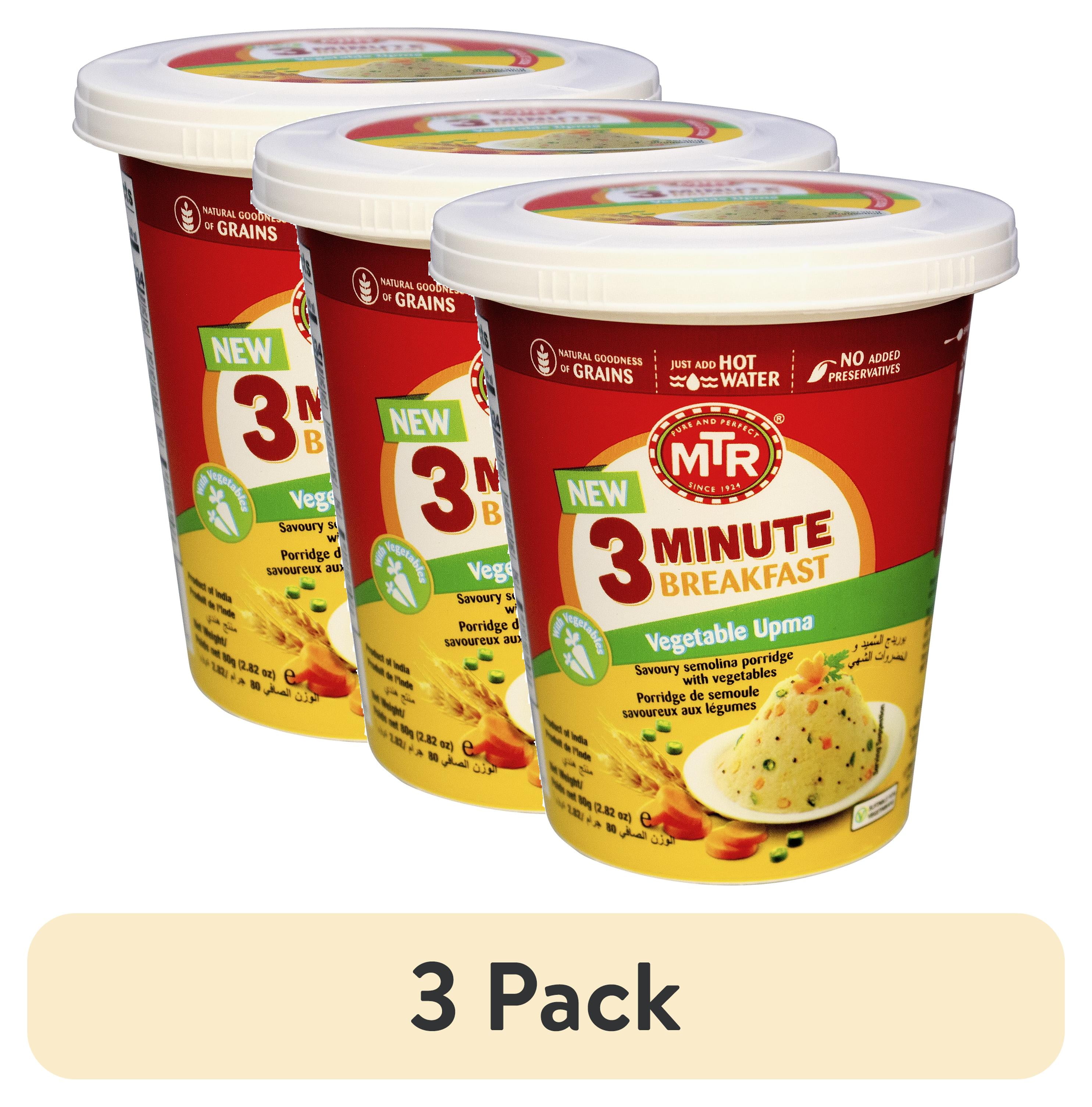 (3 pack) MTR brand, Vegetable Upma Breakfast Cups, 2.82 oz - Walmart.com