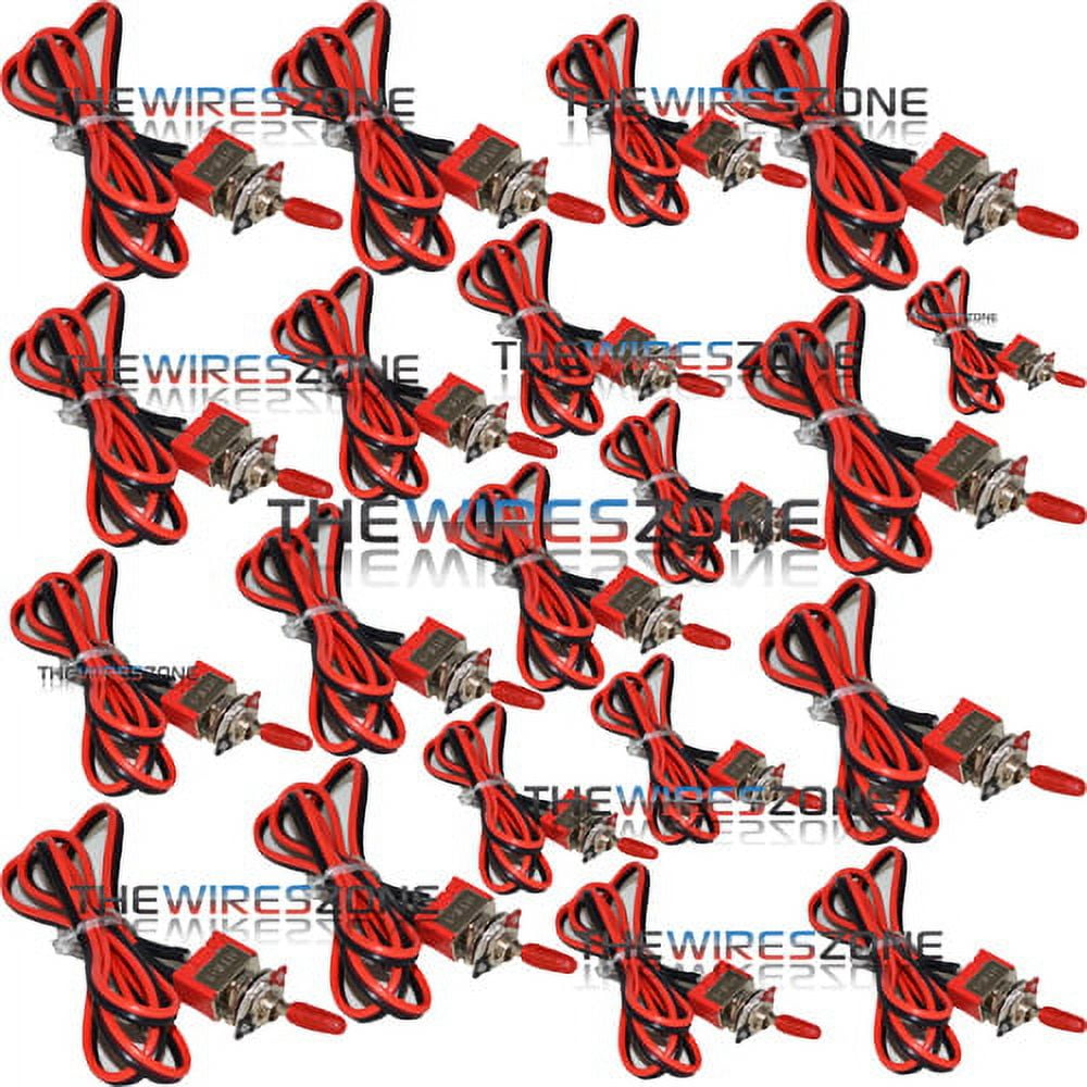 MTS-1 Heavy Duty Pre Wired 6A 12V DC On/Off Toggle Switch Control (20 ...