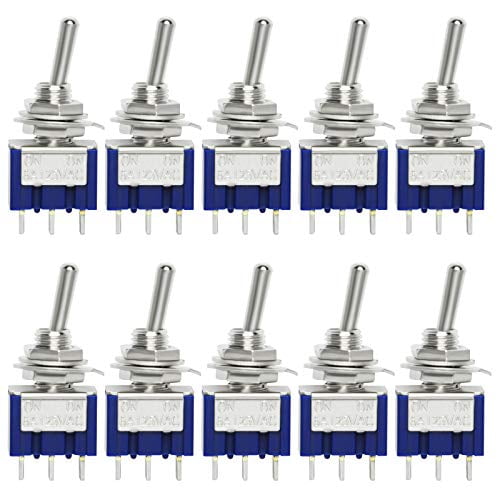 MTS102 2 Position 3 Pins Mini Toggle Switch for Arduino (Pack of 10pcs ...