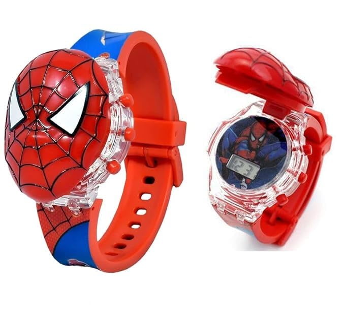 MTSH Edition 3D Cover Spiderman/Frozen/Ben 10/Hello Kitty/Marvel Avengers Digital Watch for Kids ...