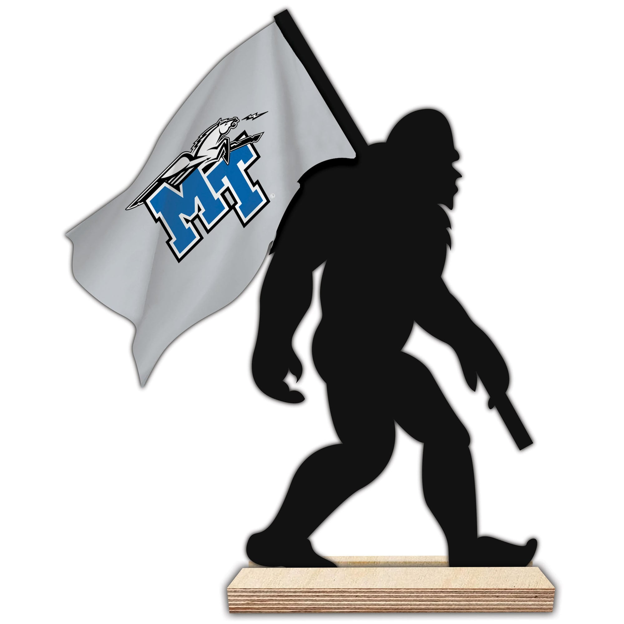 MTSU Blue Raiders 18'' Team Logo Bigfoot Silhouette Desktop Art ...