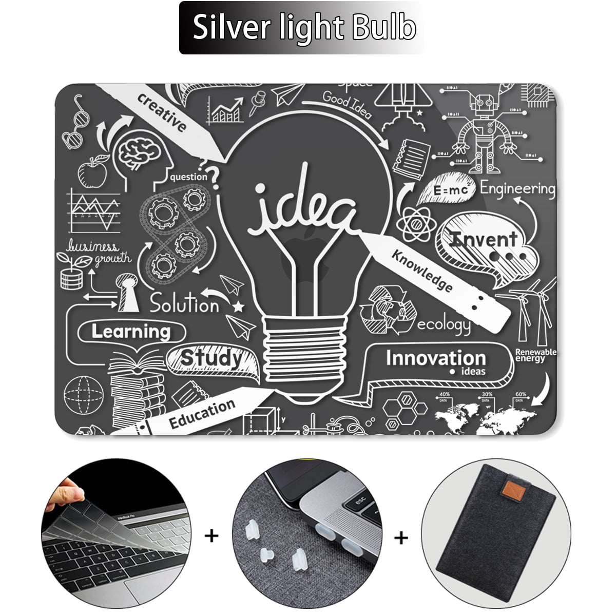 MTT 2023 Case for Macbook Pro 13 14 16 Colorful Laser Print Hard Cover ...