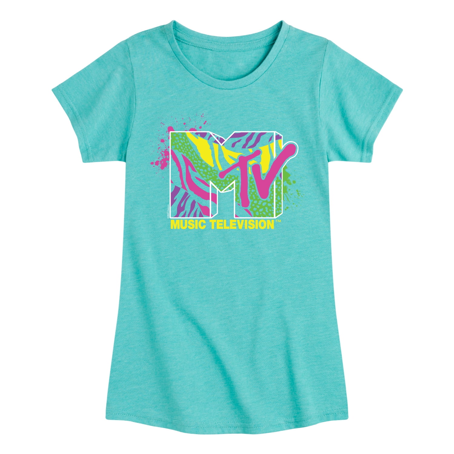 MTV - Animal Print Splatter - Toddler & Youth Girls Short Sleeve ...