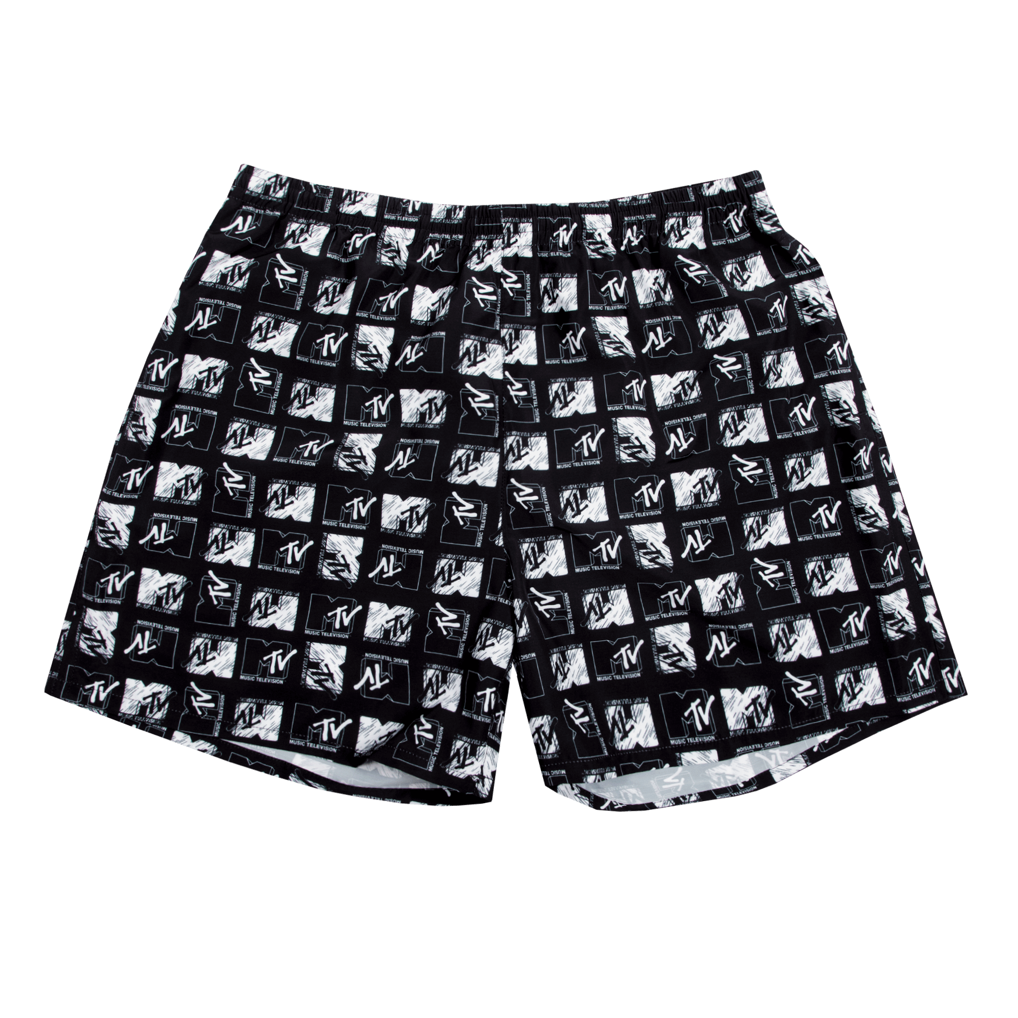 MTV Checkered Logo Black Shorts -Medium - Walmart.com