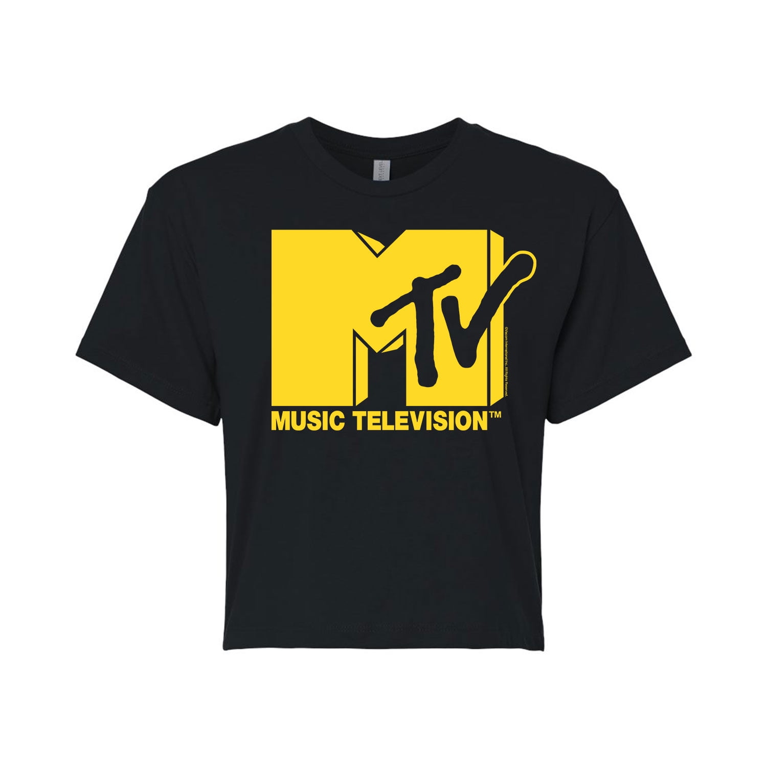MTV - Classic Logo - Juniors Cropped Tee - Walmart.com