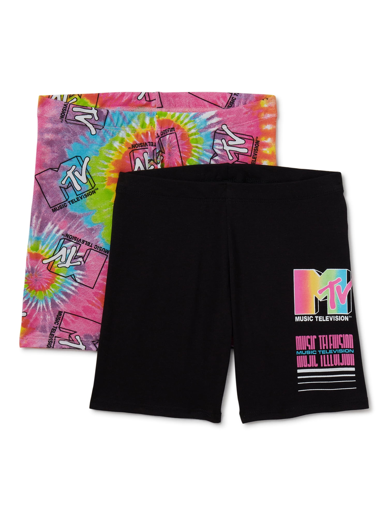 MTV Girls Shorts, 2-Pack, Sizes 4-18 - Walmart.com