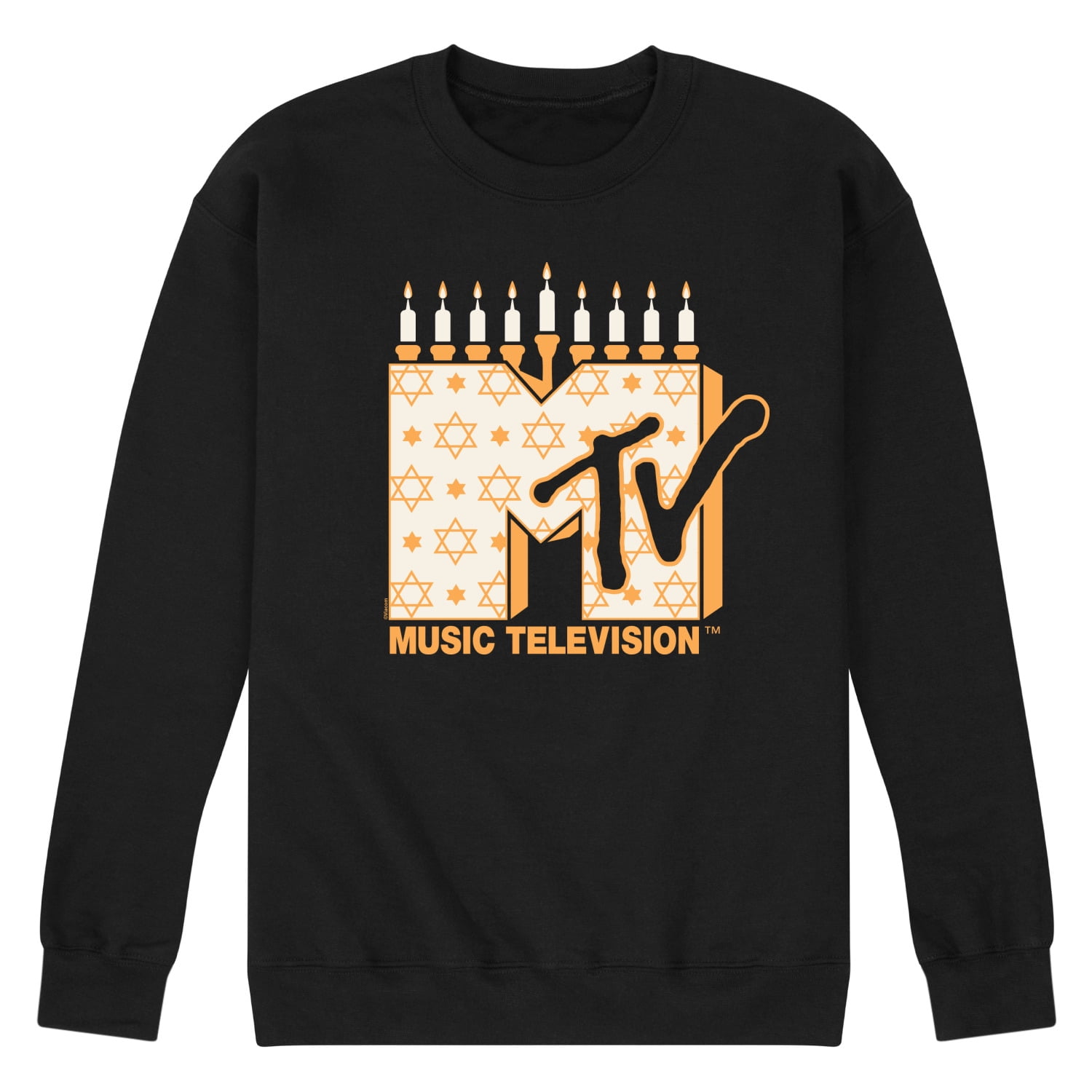 MTV - Hanukkah - Men's Crew Neck Fleece Pullover - Walmart.com