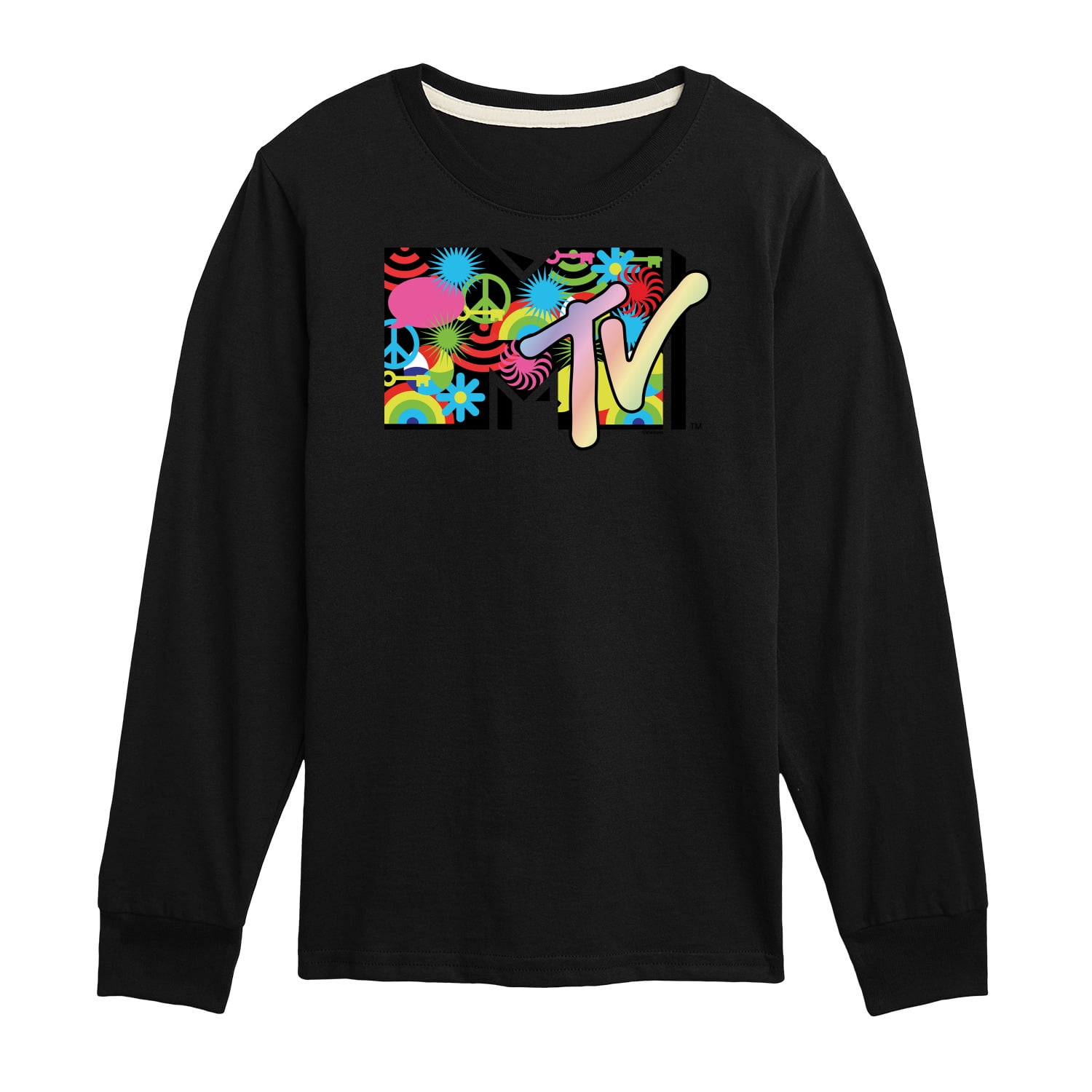 MTV - Icon Collage Logo - Toddler & Youth Long Sleeve Graphic T-Shirt ...