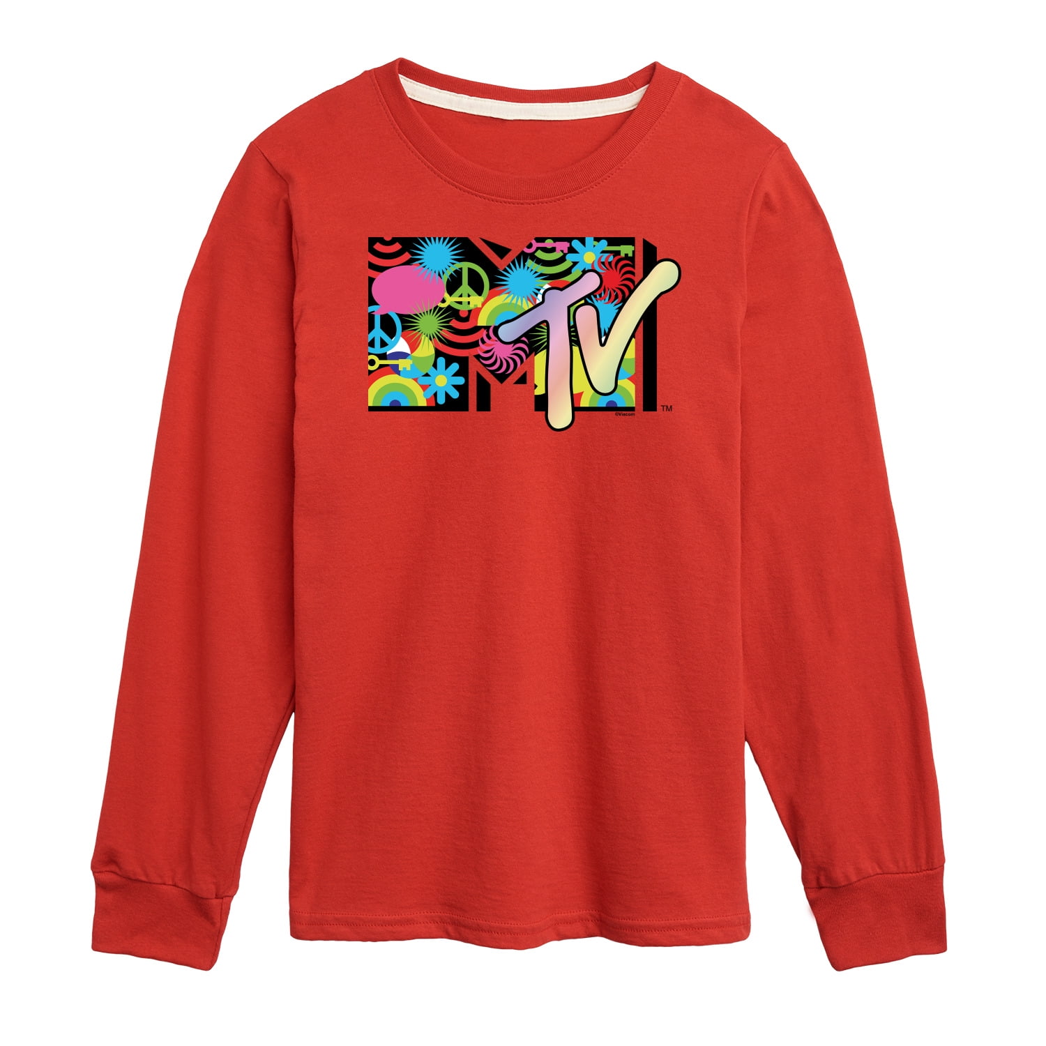 MTV - Icon Collage Logo - Toddler & Youth Long Sleeve Graphic T-Shirt ...