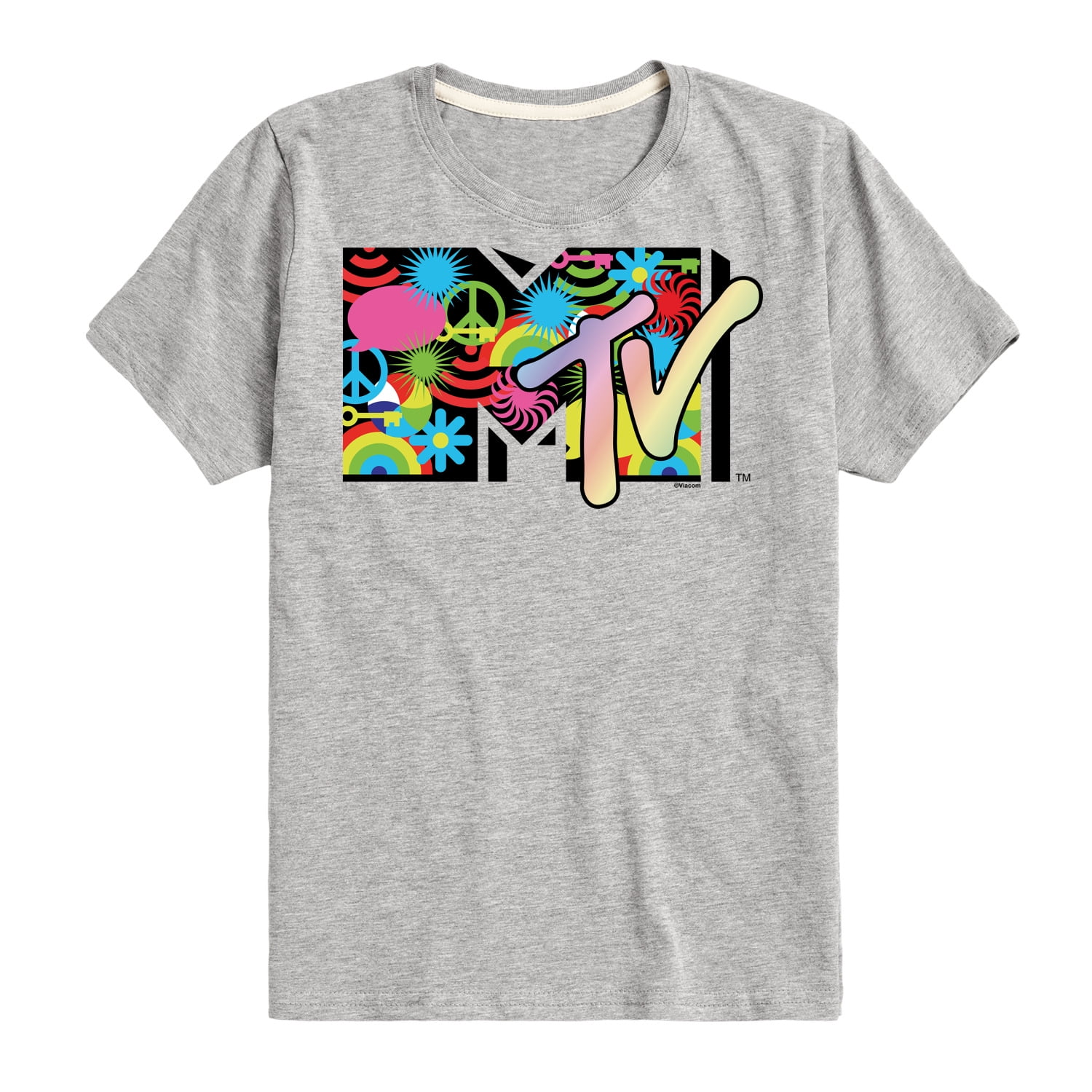 MTV - Icon Collage Logo - Toddler & Youth Short Sleeve Graphic T-Shirt ...