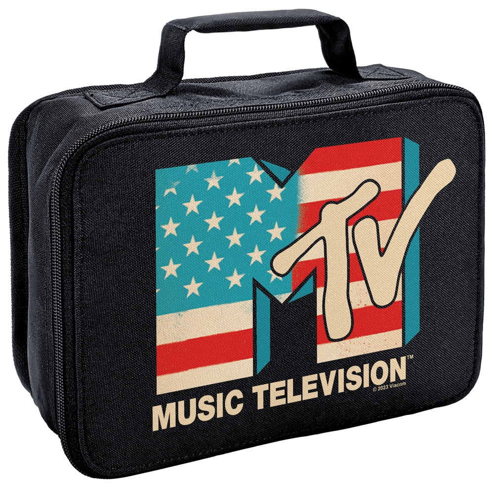 MTV - Logo American Flag Logo Insulated Soft Sided Lunch Box - Reusable ...