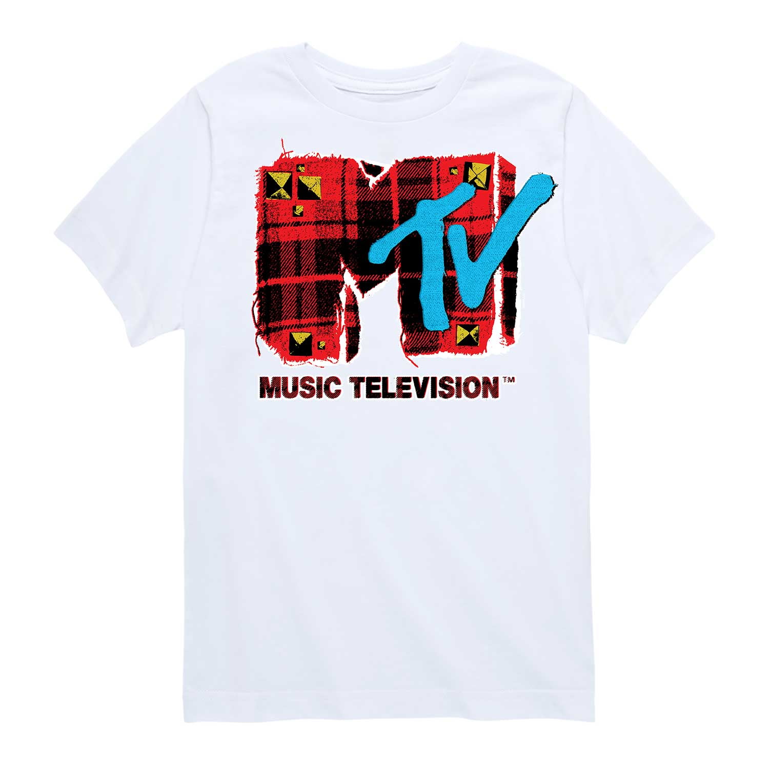 MTV Logo - Grunge Plaid - Toddler And Youth Short Sleeve Graphic T ...