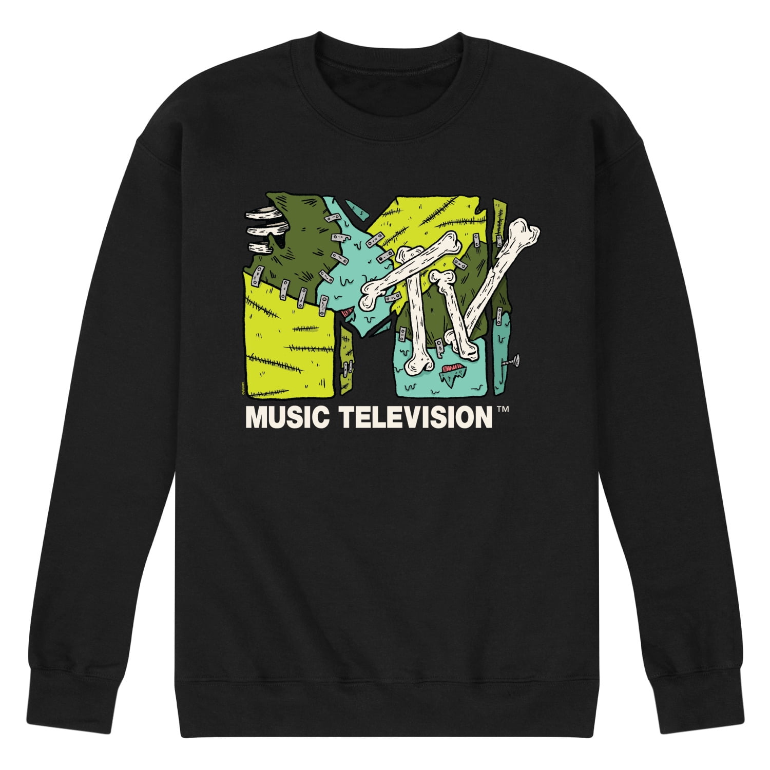 MTV - Logo Halloween - Men's Crew Neck Fleece Pullover - Walmart.com