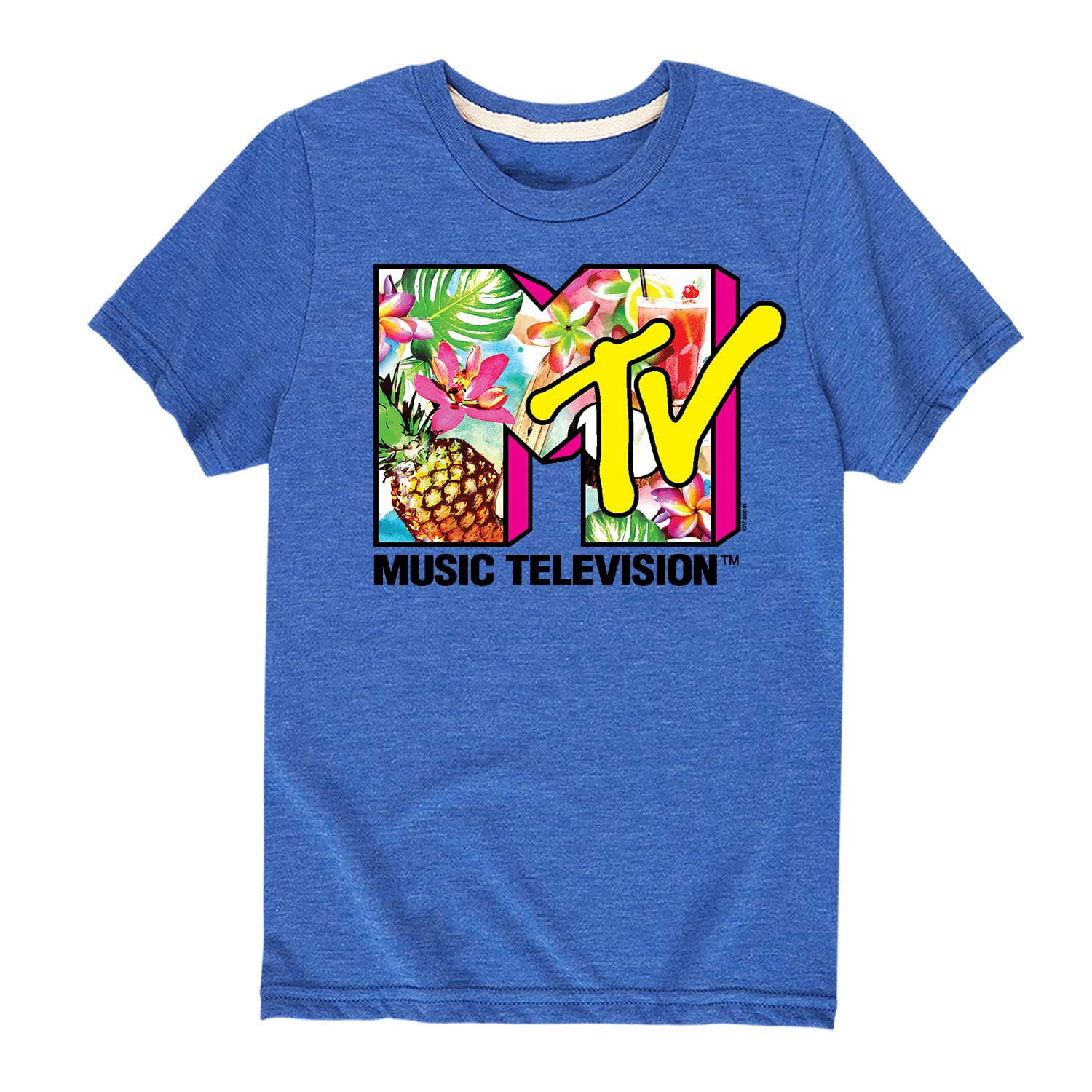 MTV Logo - Hawaiian Collage - Toddler And Youth Short Sleeve Graphic T ...