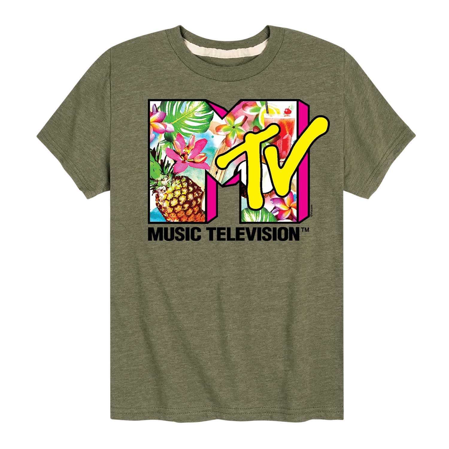 MTV Logo - Hawaiian Collage - Toddler And Youth Short Sleeve Graphic T ...