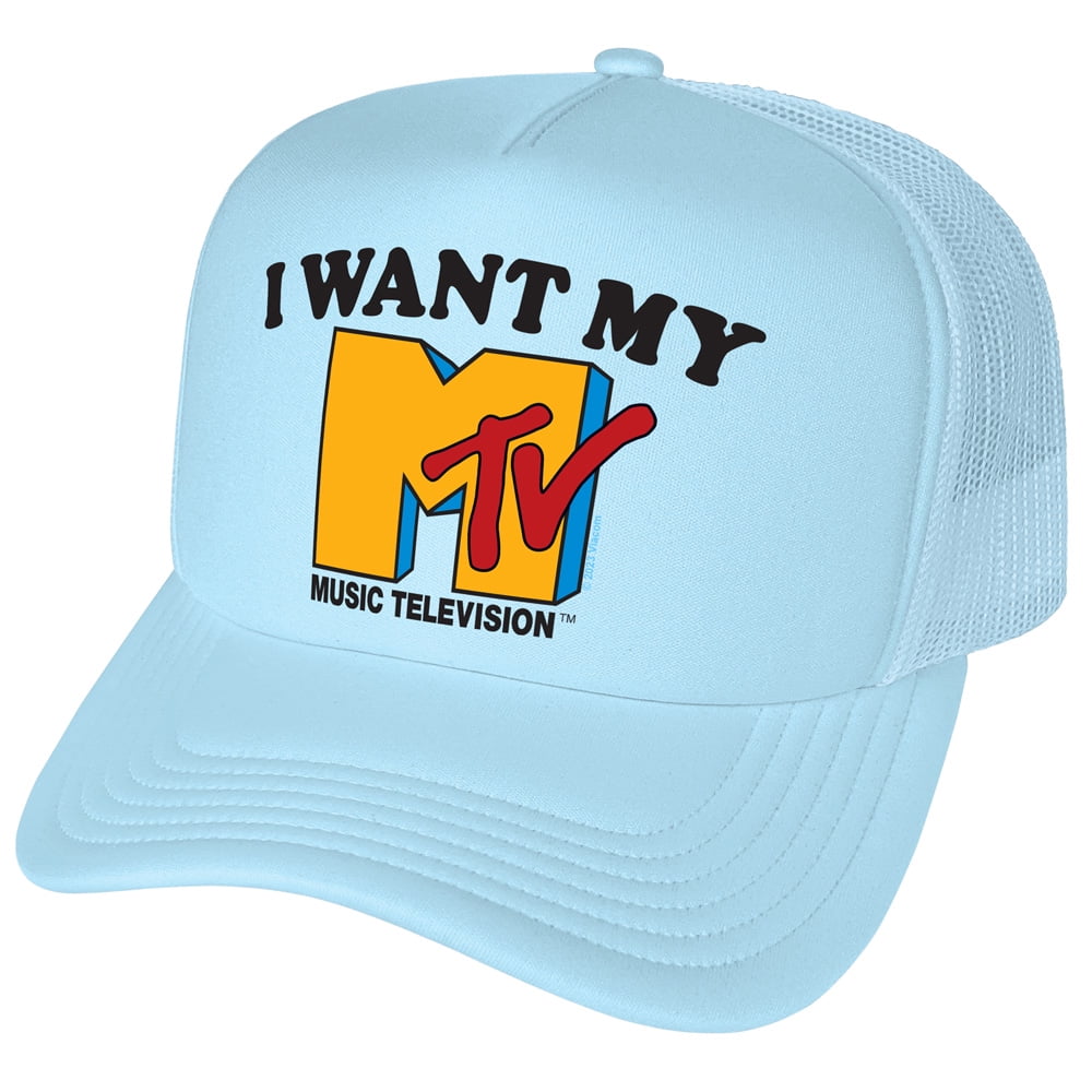 MTV - Logo I Want My MTV Foam Snapback Trucker Hat - Unisex for Men and Women - Walmart.com