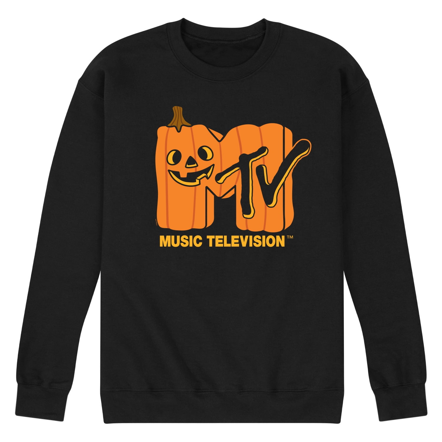 MTV - Logo Jack O Lantern - Men's Crew Neck Fleece Pullover - Walmart.com