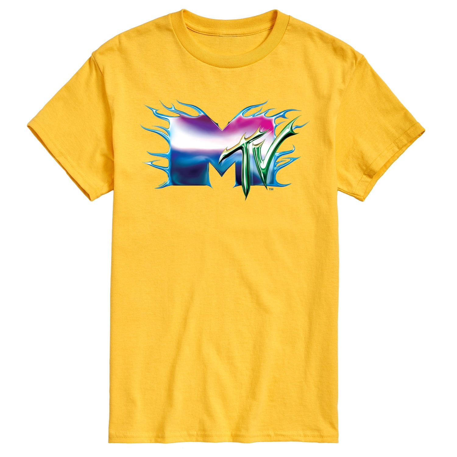 MTV - Logo Liquid Metal - Men's Short Sleeve Graphic T-Shirt - Walmart.com