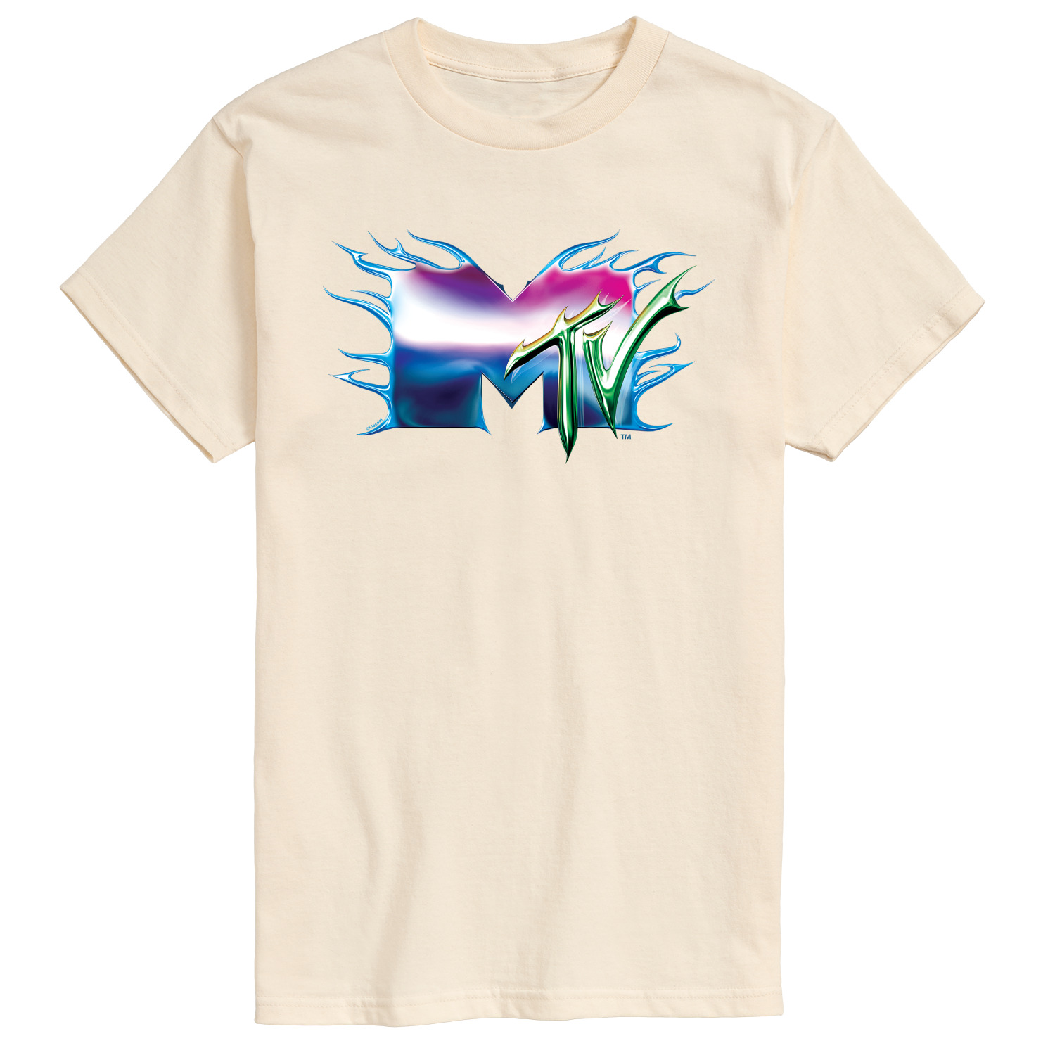 MTV - Logo Liquid Metal - Men's Short Sleeve Graphic T-Shirt - Walmart.com