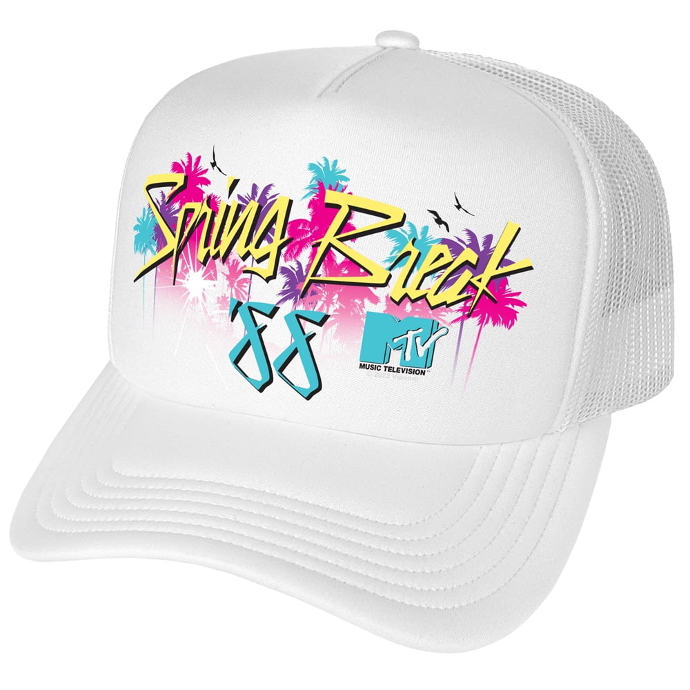 MTV - Logo MTV Spring Break '88 Foam Snapback Trucker Hat - Unisex for ...