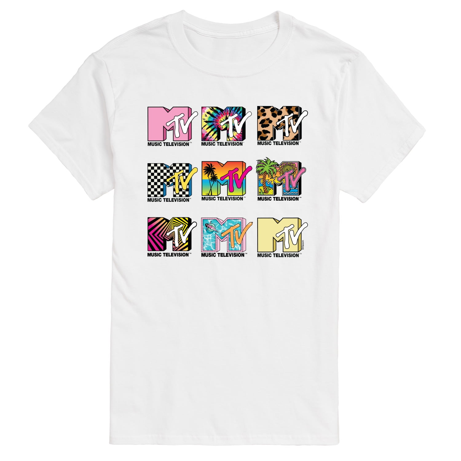 MTV Logo - MTV Top Logos - Men's Short Sleeve Graphic T-Shirt - Walmart.com