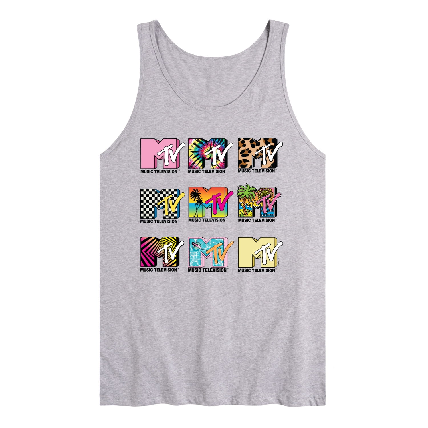 MTV Logo - MTV Top Logos - Men's Sleeveless Graphic Tank - Walmart.com