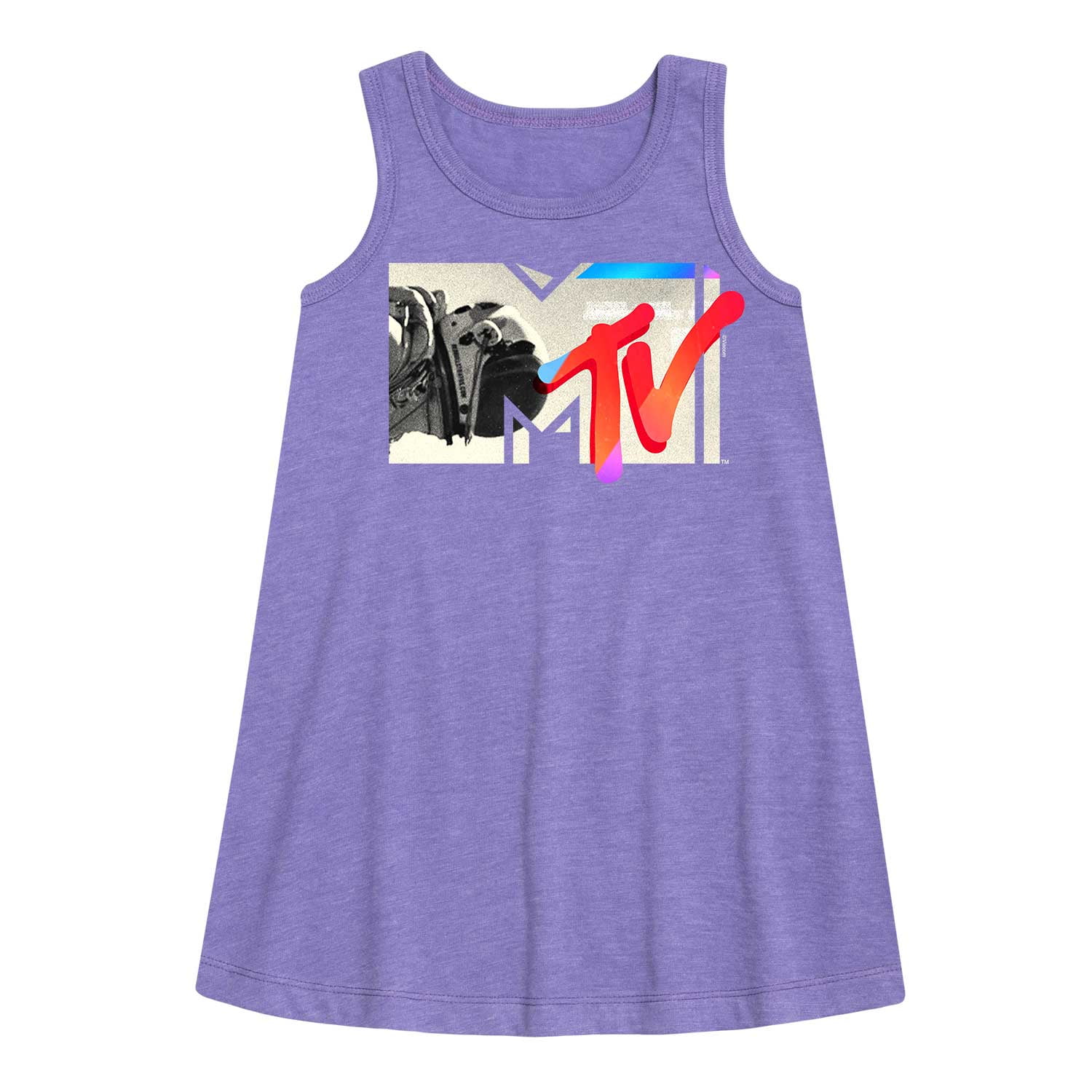 MTV Logo - Moon Person - Toddler and Youth Girls A-line Dress - Walmart.com
