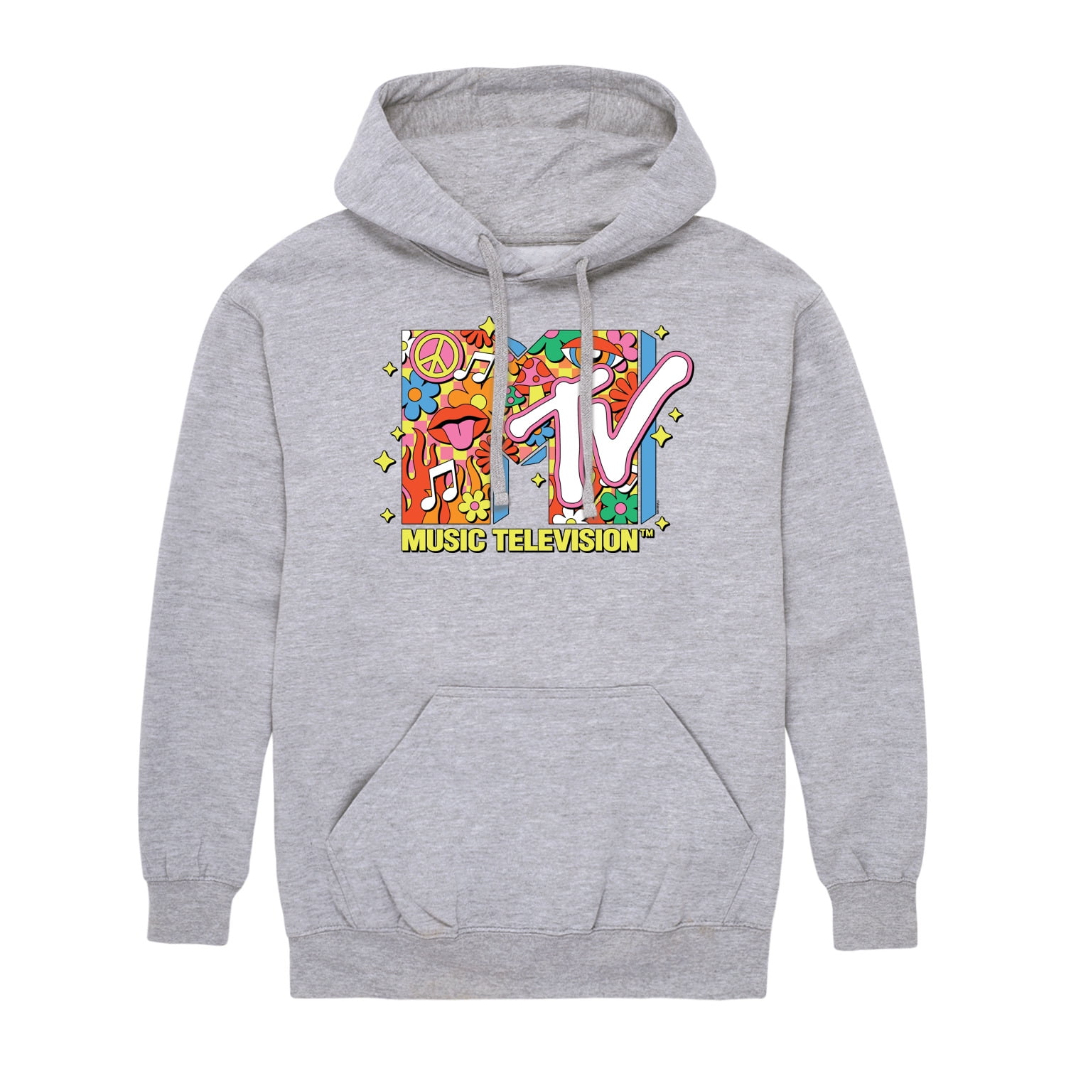 MTV - Logo Retro Collage - Men's Pullover Hooded Fleece Sweatshirt ...