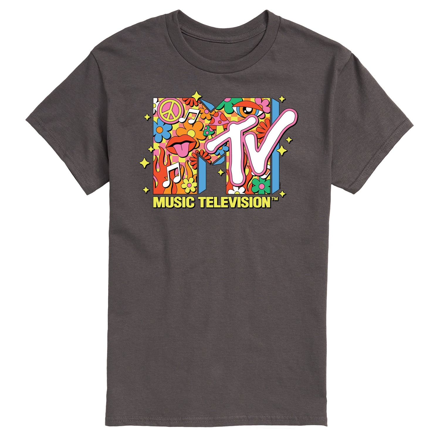 MTV - Logo Retro Collage - Men's Short Sleeve Graphic T-Shirt - Walmart.com