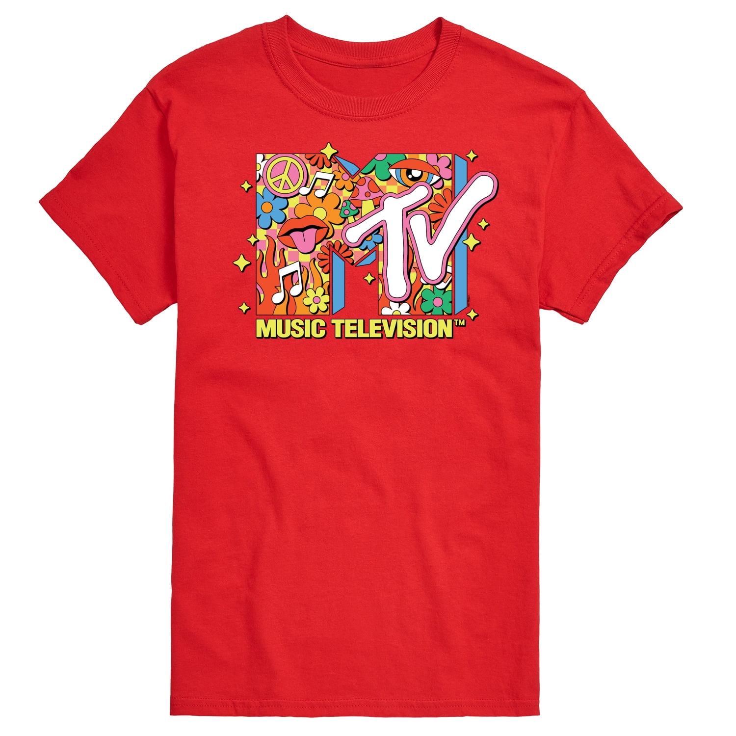 MTV - Logo Retro Collage - Men's Short Sleeve Graphic T-Shirt - Walmart.com
