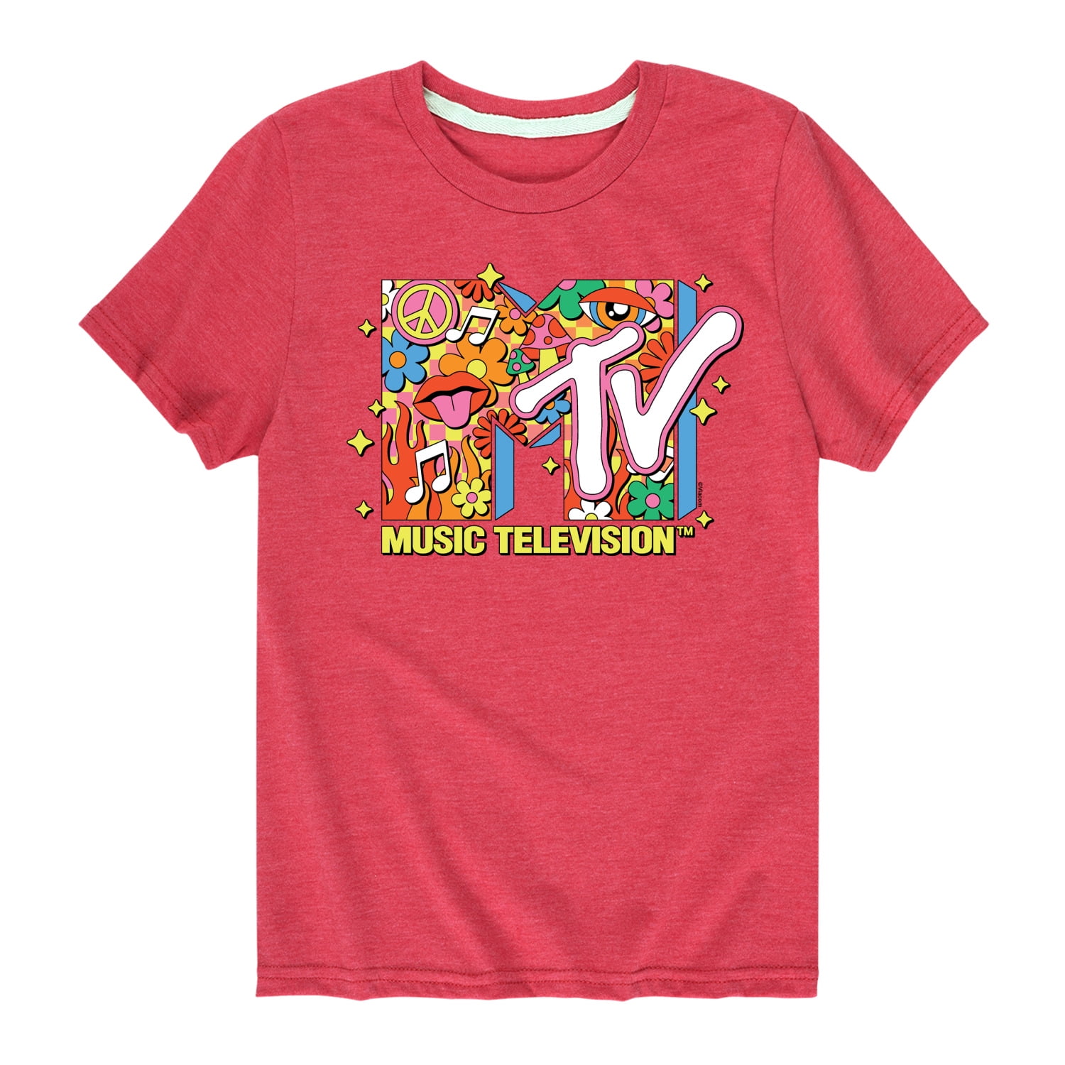 MTV - Logo Retro Collage - Toddler & Youth Short Sleeve Graphic T-Shirt ...