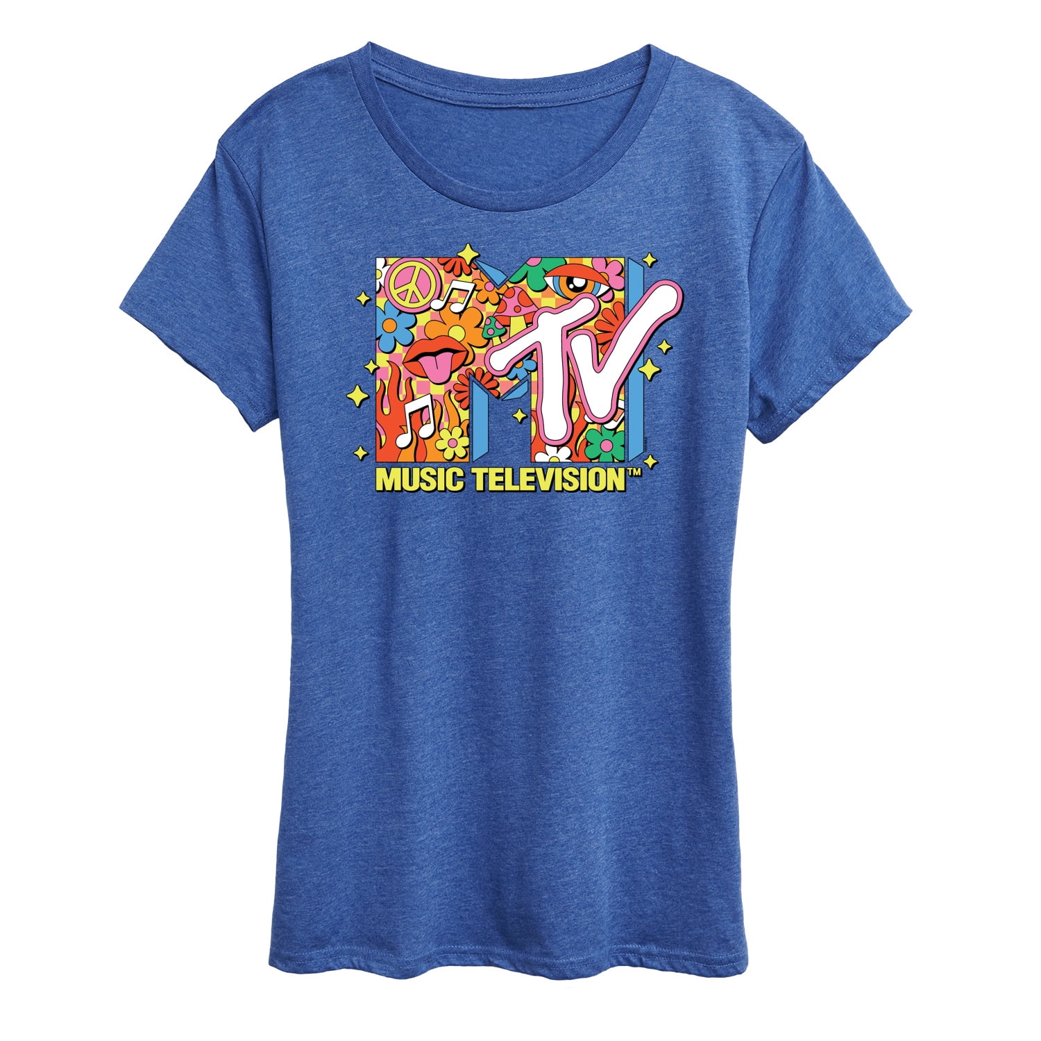 MTV - Logo Retro Collage - Women's Short Sleeve Graphic T-Shirt ...