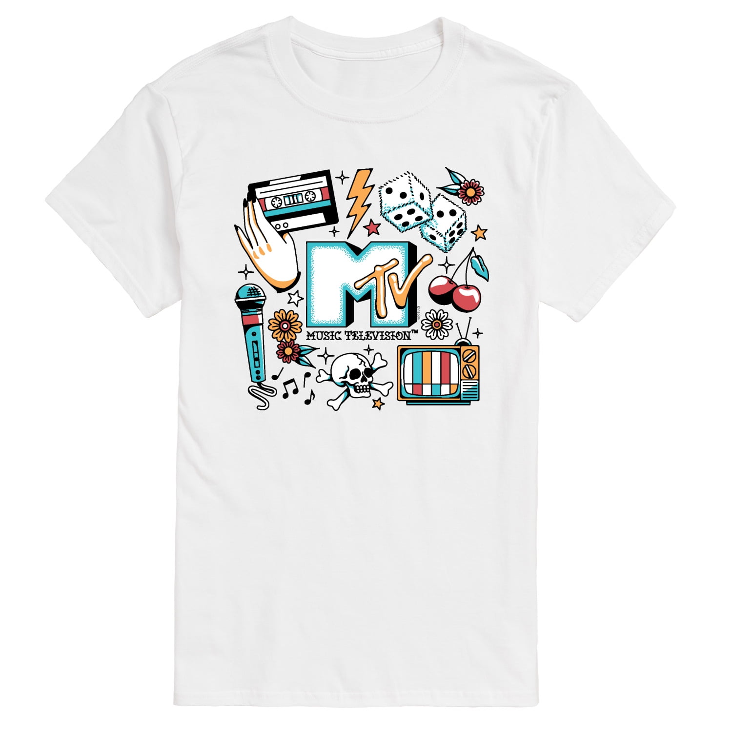 MTV - MTV Flash Tattoos - Men's Short Sleeve Graphic T-Shirt - Walmart.com