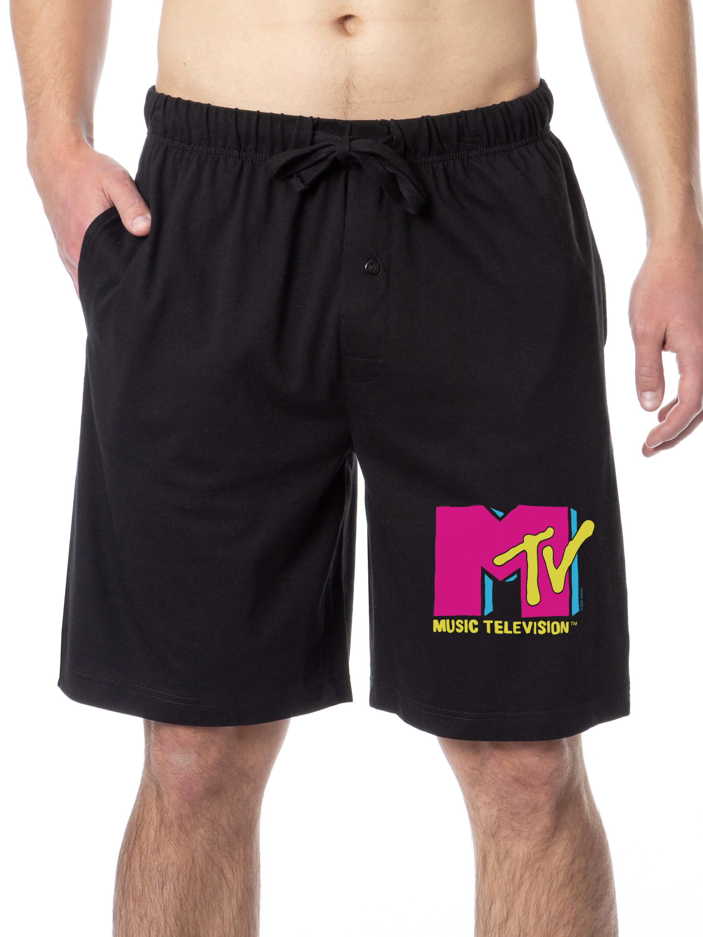 MTV Mens' Music Television Logo Icon Sleep Lounge Pajama Shorts ...