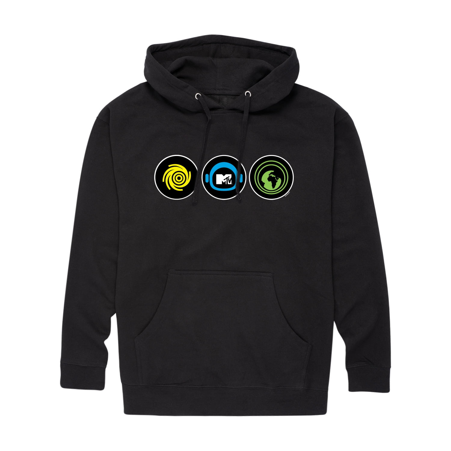 MTV - Moon Man Icons - Men's Fleece Pullover Hood - Walmart.com