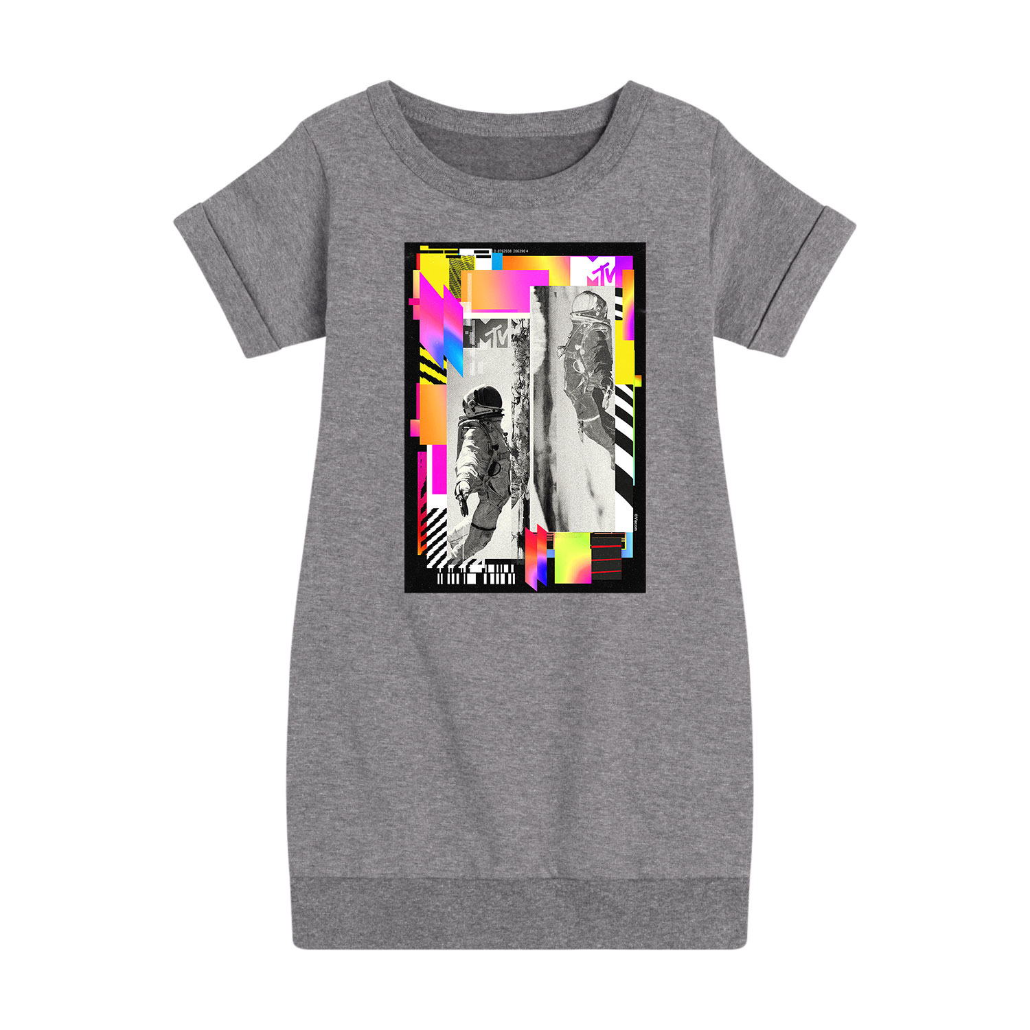 MTV Moon Person - Geo Collage - Toddler And Youth Girls Fleece Dress ...